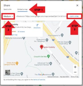Embed a Google Map in a Website Landing Page in 3 Steps